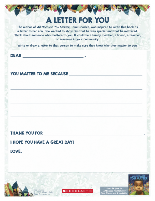 Activities and Discussion Guides for All Because You Matter | School ...