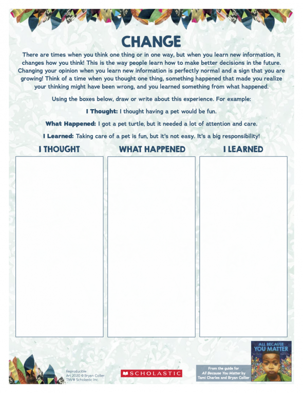 Activities and Discussion Guides for All Because You Matter | School ...