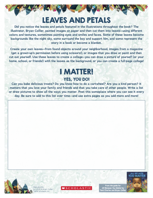 Activities and Discussion Guides for All Because You Matter | School ...